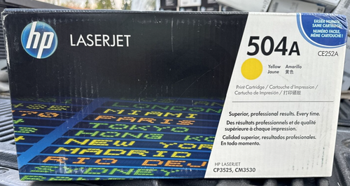 504A CE252A Yellow Printer Toner Print Cartridge for HP LaserJet CP3525 ...