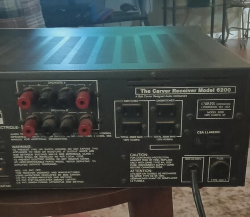 Carver 1989 Japan 6200 Original Vintage Magnetic Field Power Amplifier ...