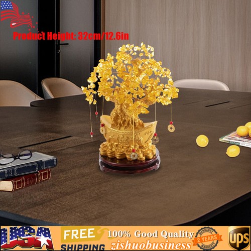 Feng Shui Money Tree Bonsai Wealth Fortune Blessing Gift Office Home ...