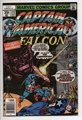 Captain America And The Falcon 219 Marvel Comic Book 1977 Search Steve ...