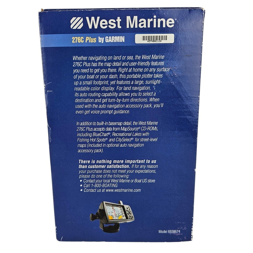 West Marine 276C Plus By Garmin Portable Color Chartplotter GPS Boating ...