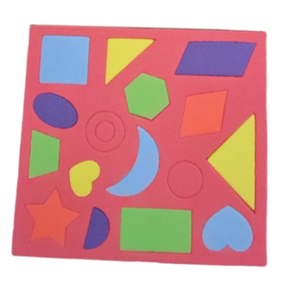 Geometric Puzzle Play Mat EVA Foam Soft Learning Toy Shape Puzzle Wall ...