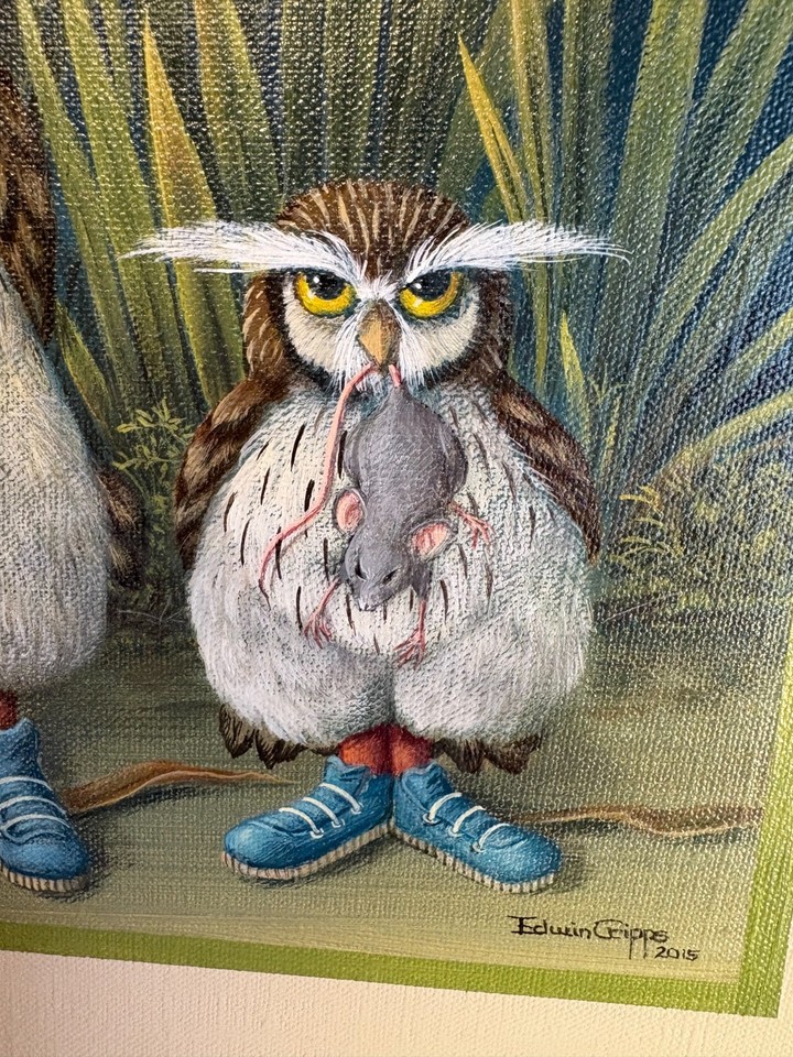 Edwin Cripps Original 2015 Acrylic on Canvas Surrealist Painting of the ...