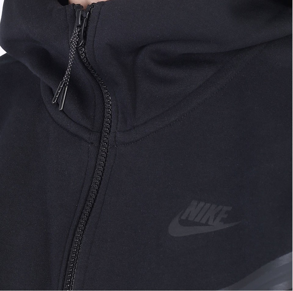 NWT- NIKE Sportswear Men's Full Zip Tech Fleece Hoodie - Black CU4489 ...
