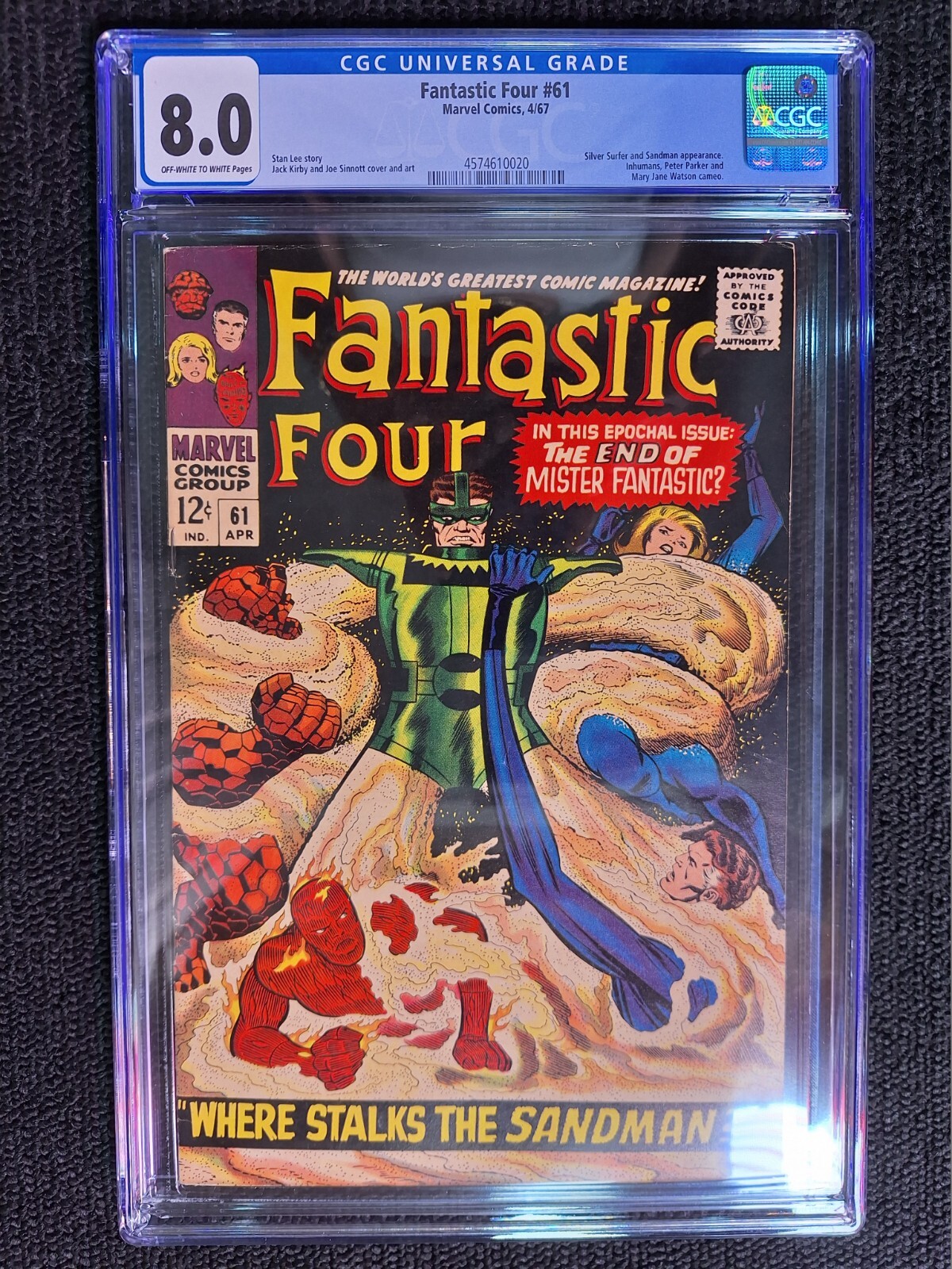 Fantastic Four #61 CGC 8.0 Marvel Comics 1967 Silver Surfer and Sandman ...