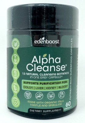 EdenBoost Alpha Cleanse, Supports Purification for Colon, Kidney, Liver ...