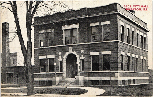 City Hall Wheaton Illinois Postcard 1910s | eBay