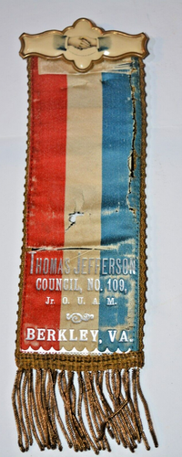 Jr Order United American Mechanics Antique "In Memoriam" Ribbon OUAM ...