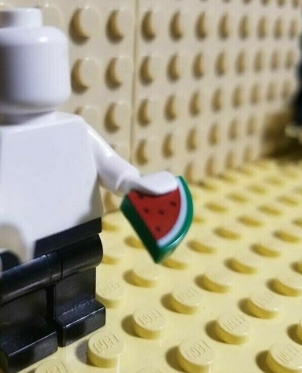 LEGO Fruit WATERMELON Slice FOOD Red Green Seeds Wedge Dessert Melon ...