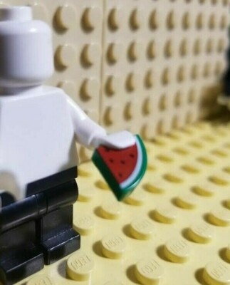 LEGO Fruit WATERMELON Slice FOOD Red Green Seeds Wedge Dessert Melon ...