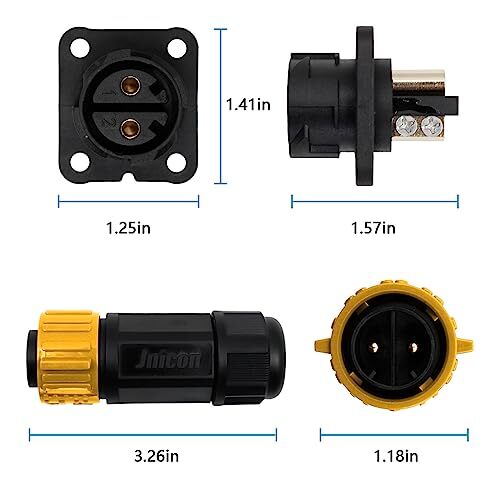 Trolling Motor Plug Receptacle Set For Marine Boat Waterproof 12/24/36 ...