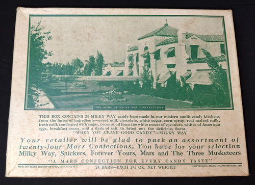 Early Milky Way Chocolate Bars Box 1941 Photo Cover | eBay