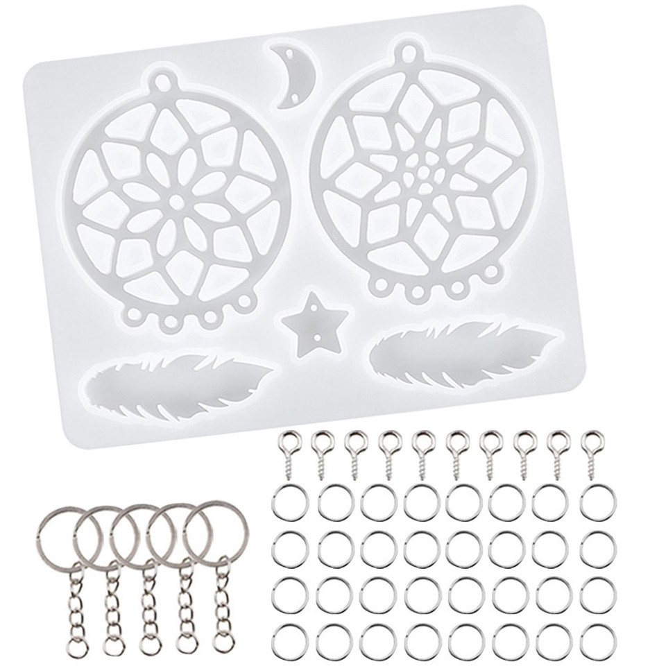 Silicone Mould Handmade Jewelry Mold DIY Craft Epoxy Keychain Molds ...