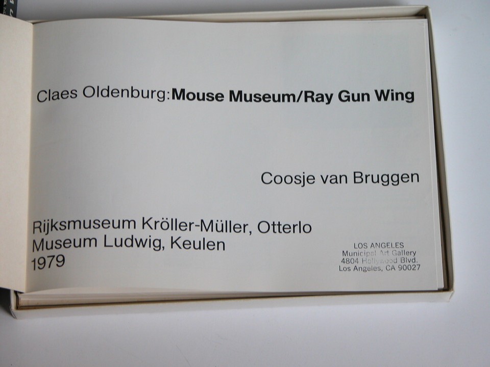 Claes Oldenburgh Mouse Museum Brochure Ray Gun Wing Art Coosje Van ...
