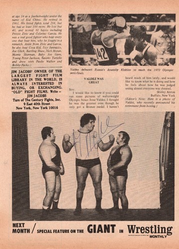 ANDRE THE GIANT SIGNED BECKETT CERTIFIED AUTHENTIC AUTOGRAPH WRESTLING ...