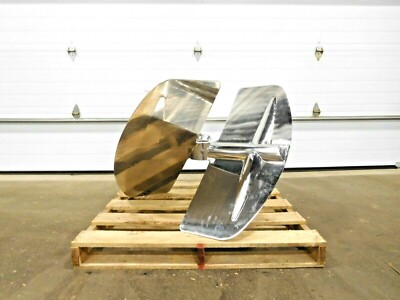 MO-3336, NEW 40" STAINLESS ELEPHANT EAR MIXING IMPELLER. 316 SS. 3 ...