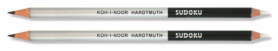 Double Sided Graphite Pencil Eraser KOH-I-NOOR Sudoku Crossword | eBay