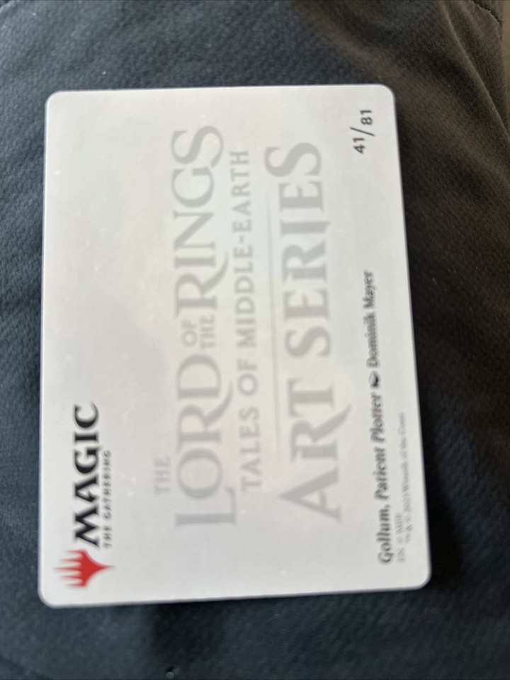 MAGIC THE GATHERING LORD OF THE RINGS ART SERIES GOLLUM PATIENT PLOTTER ...