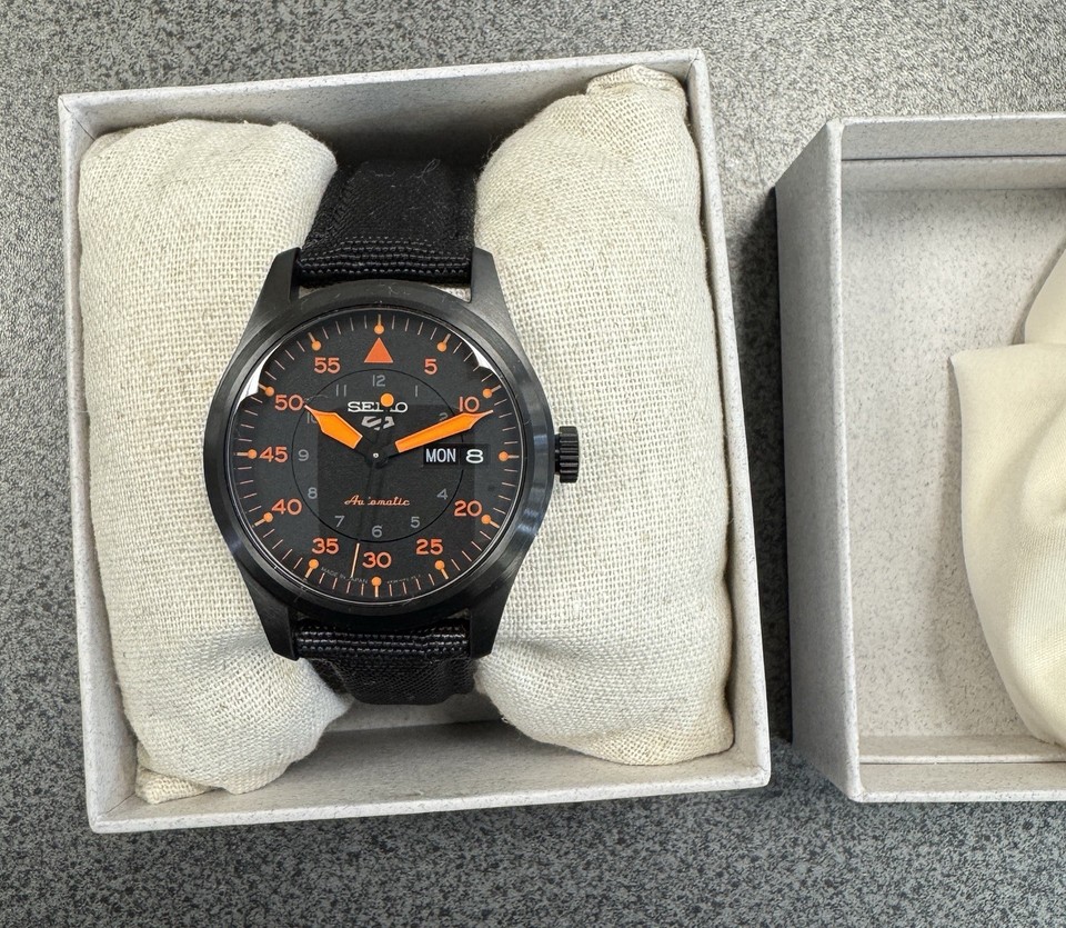 SEIKO 5 Automatic Nylon Band 40mm Black Dial Men’s Watch SRPH33 24 ...