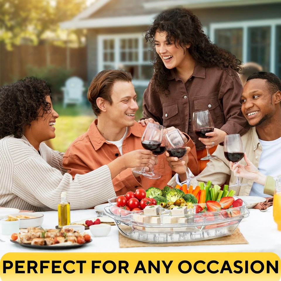 Premium Chilled Serving Tray for Parties - 15" Ice Chilled Party ...