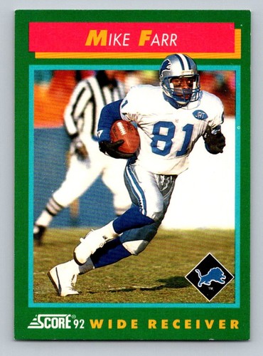 1992 Score Mike Farr #329 Detroit Lions | eBay
