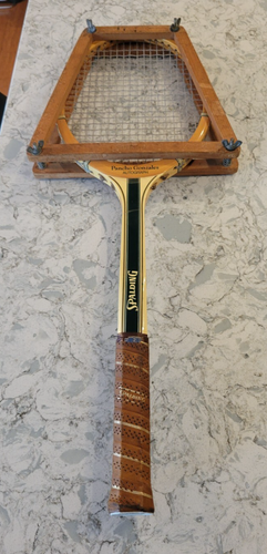 VINTAGE SPALDING WOOD TENNIS RACQUET PANCHO GONZALES AUTOGRAPH GREAT ...