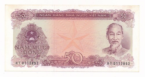 Vietnam 50 Dong 1976 P. 84; Unc Note (with foxing)- Ho Chi Minh | eBay