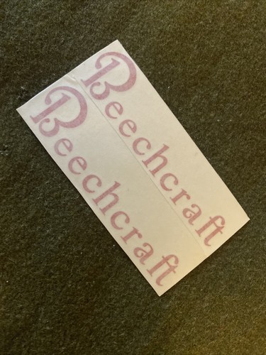 BEECHCRAFT AIRCRAFT DECALS ORIGINAL CLASSIC RED STYLE set of 2! | eBay