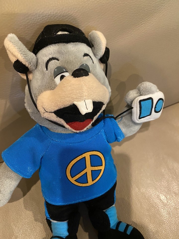Chucky Cheese Mouse 13” Plush Peace Sign 2010 WALKMAN iPod Earbuds | eBay