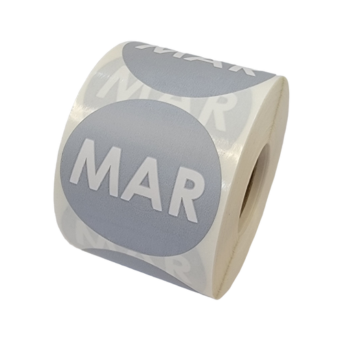 Month - March Labels Inventory Months Adhesive Stickers 2" Round, 2 RLS ...