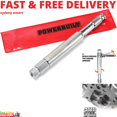 Powerbuilt 14mm Back-Tap Thread Repair Tool Silver Collapsible Durable ...