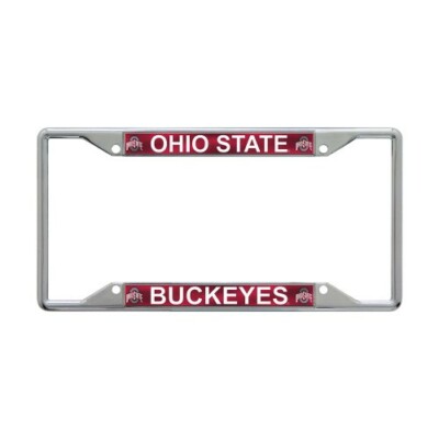 OHIO STATE BUCKEYES METAL CHROME LICENSE PLATE FRAME HIGH QUALITY ...