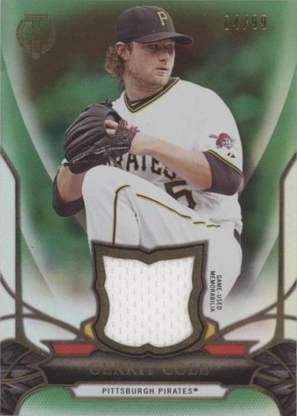 2016 Topps Tribute - Tribute Relics Green #TR-GC Gerrit Cole /99 (MEM ...