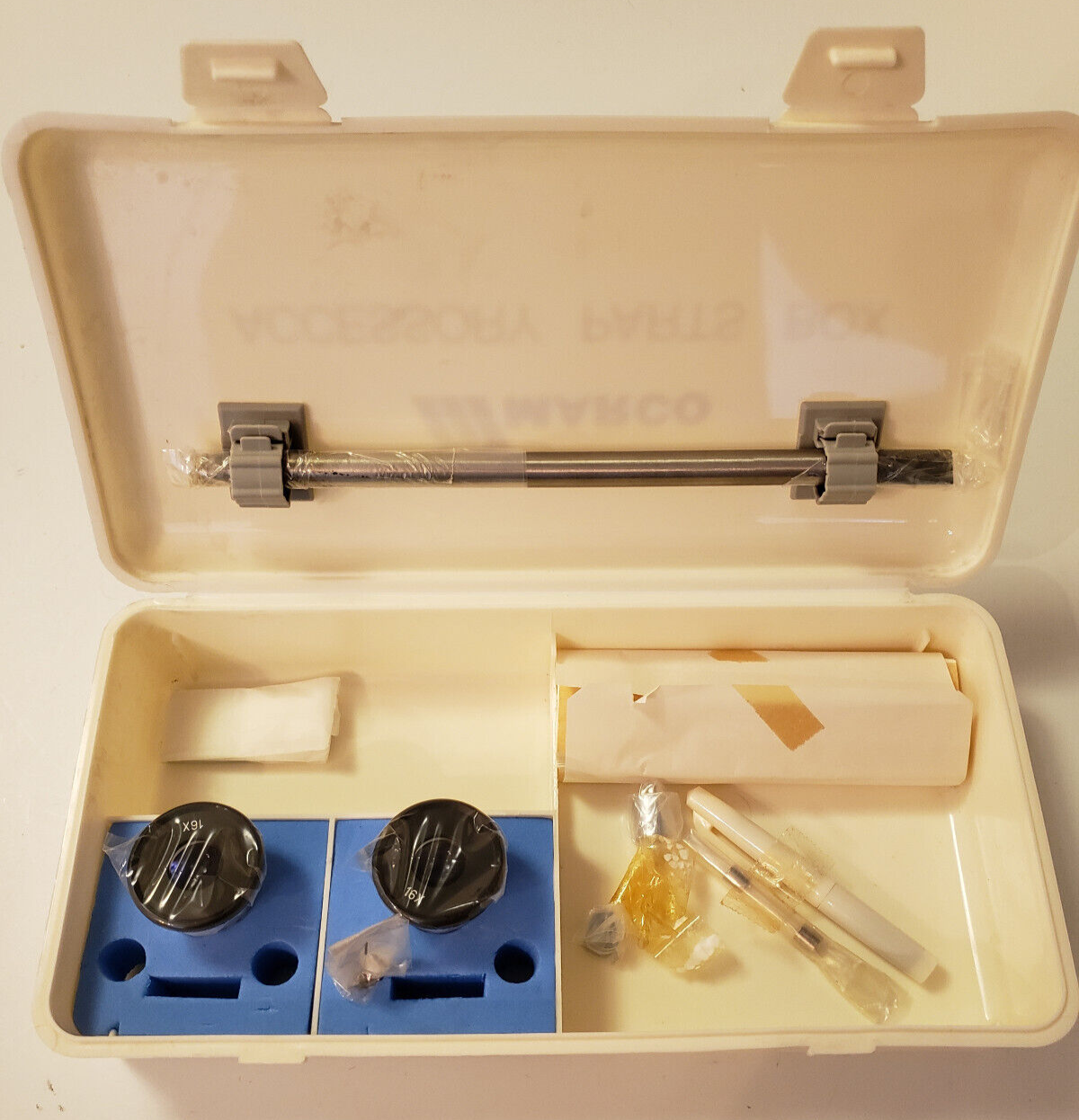 Marco Accessory Parts Box for Ophthalmology/Optometry w 2 16x Mags for ...