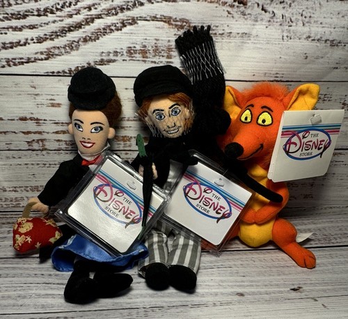 Mary Poppins, Bert & Fox Bean Bag Plush Lot of 3, 10” VTG Disney Store ...