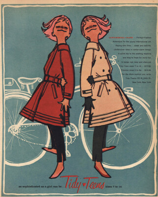1957 Tidy Teens: Continental Coats Vintage Print Ad | eBay