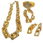 18k Layered Real Gold Set Necklace Bracelet Earring And Watch | eBay