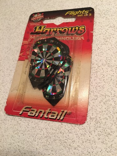 Harrows vintage 90's Dart Board Design New Fantail dart flights | eBay