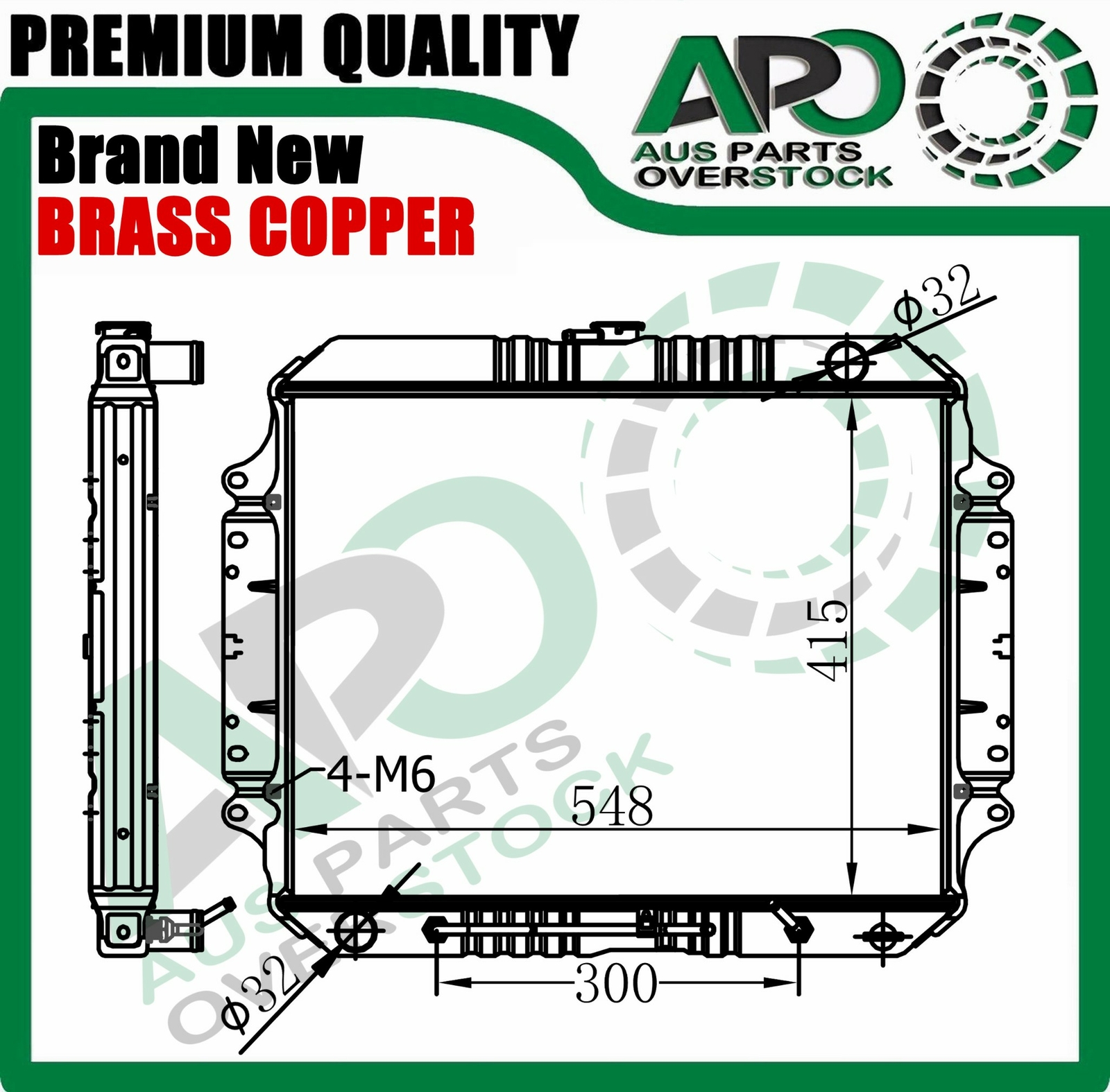 Copper Brass Radiator HOLDEN RODEO TF G3/ G6/ G7 SERIES 2.6L Petrol 88 ...