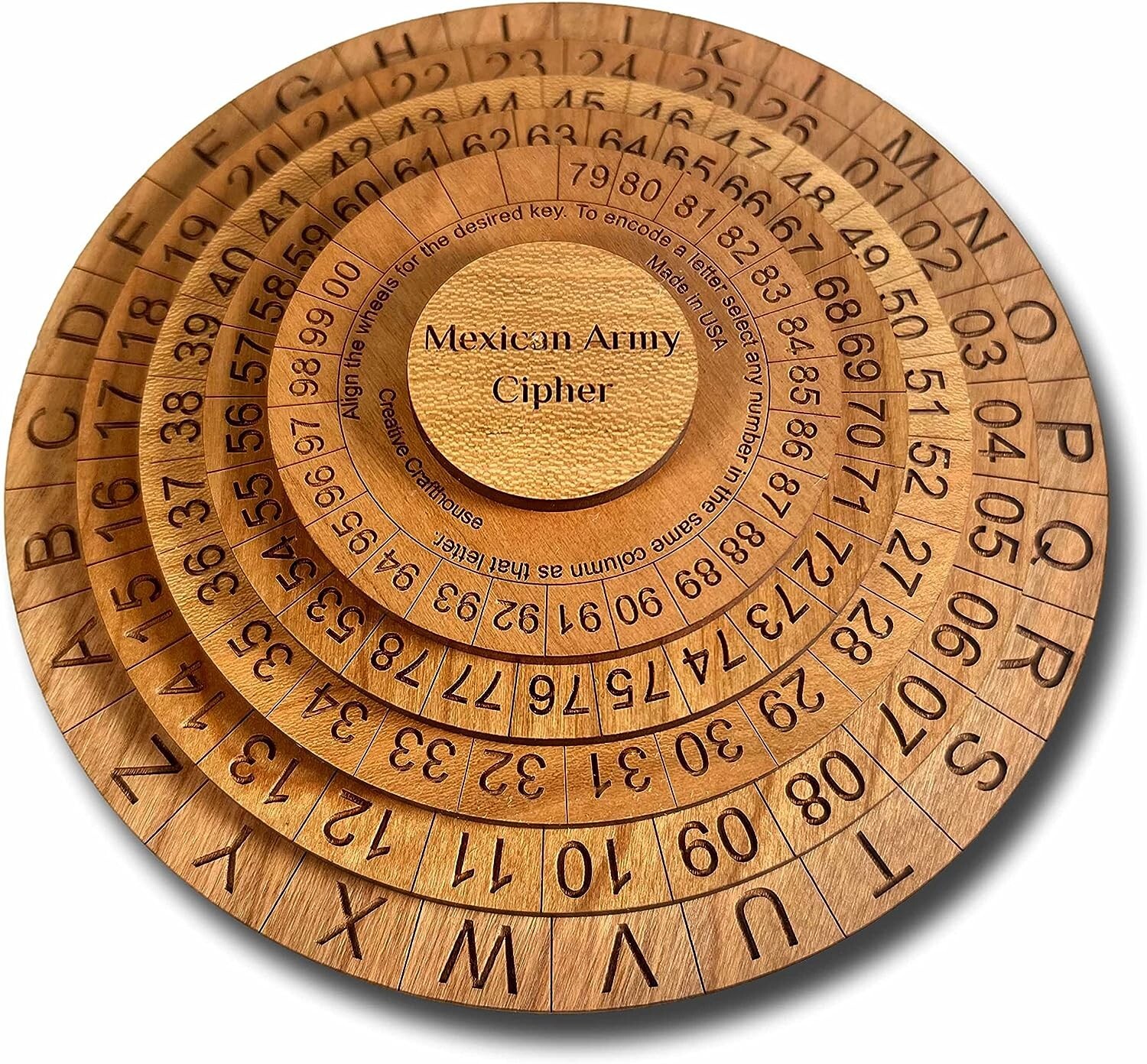 Cipher Wheel Decoder Toy Puzzle Encryption Device Cryptex Code Cracker ...