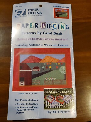 Carol Doak Seasonal Scenes Autumn's Welcome Paper Piecing Quilt Pattern ...