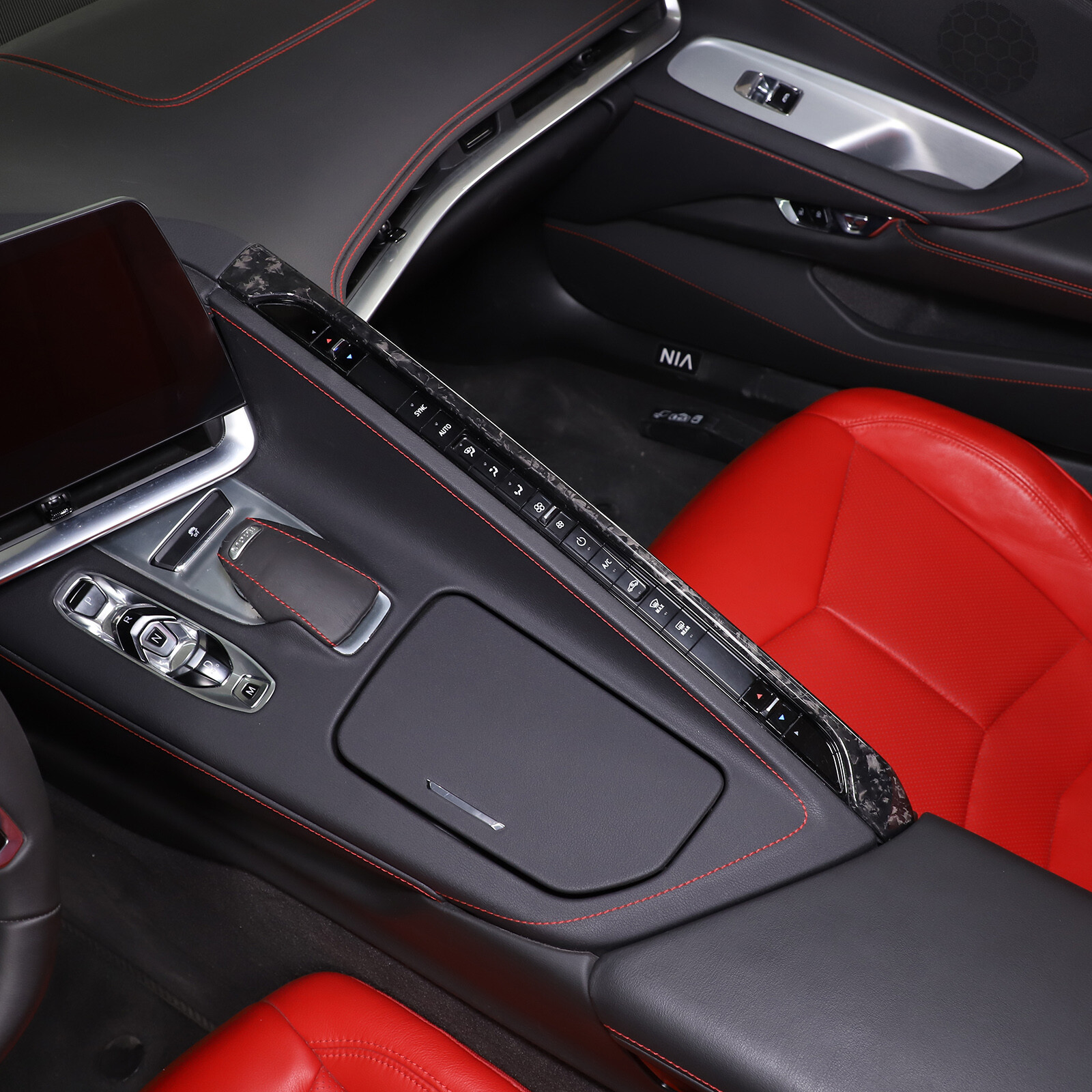 Forged Carbon Fiber Center Console Passenger Side Trim For Corvette C8 ...
