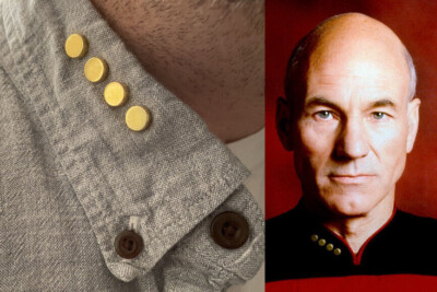 Metal Rank Pips - Star Trek TNG - gold electroplate, no puncture ...