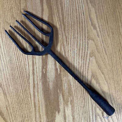 Antique Iron Fish Spear Eel Frog Gigging Fork Five Tine Original Piece ...