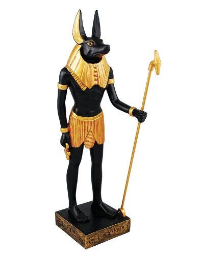 Egyptian God Anubis Jackal Deity of Death/Afterlife Scepter Ankh 12 ...