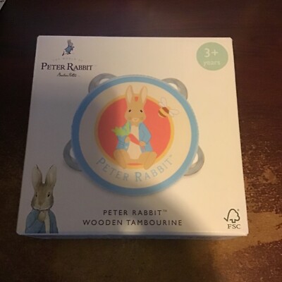 PETER RABBIT WOODEN TAMBOURINE MUSIC TOY BIRTHDAY CHRISTMAS | eBay UK