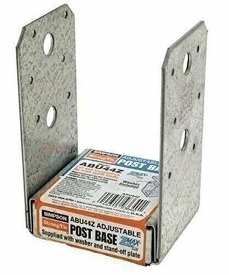 Simpson Strong Tie ABU44Z ZMAX Galvanized 16-Gauge 4x4 Adjustable Post ...