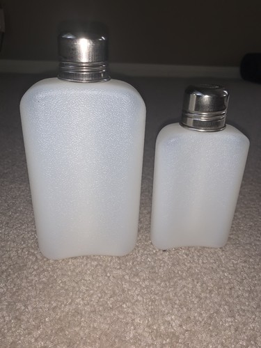 Set Of 2 Plastic Drinking Pocket Flasks 4oz And 8oz | eBay