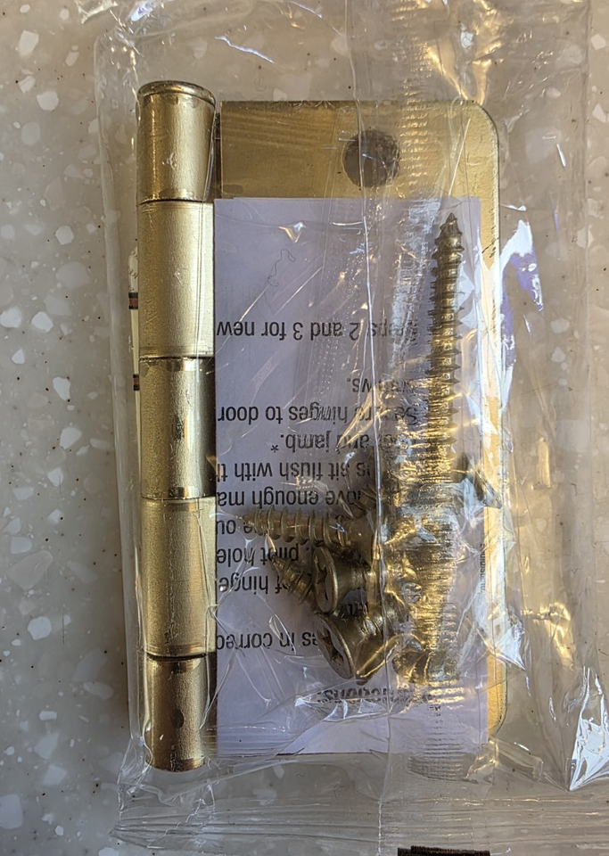 Gate House Door Hinge 3-1/2" Satin Brass 1/4" radius #0308906 NEW (D ...