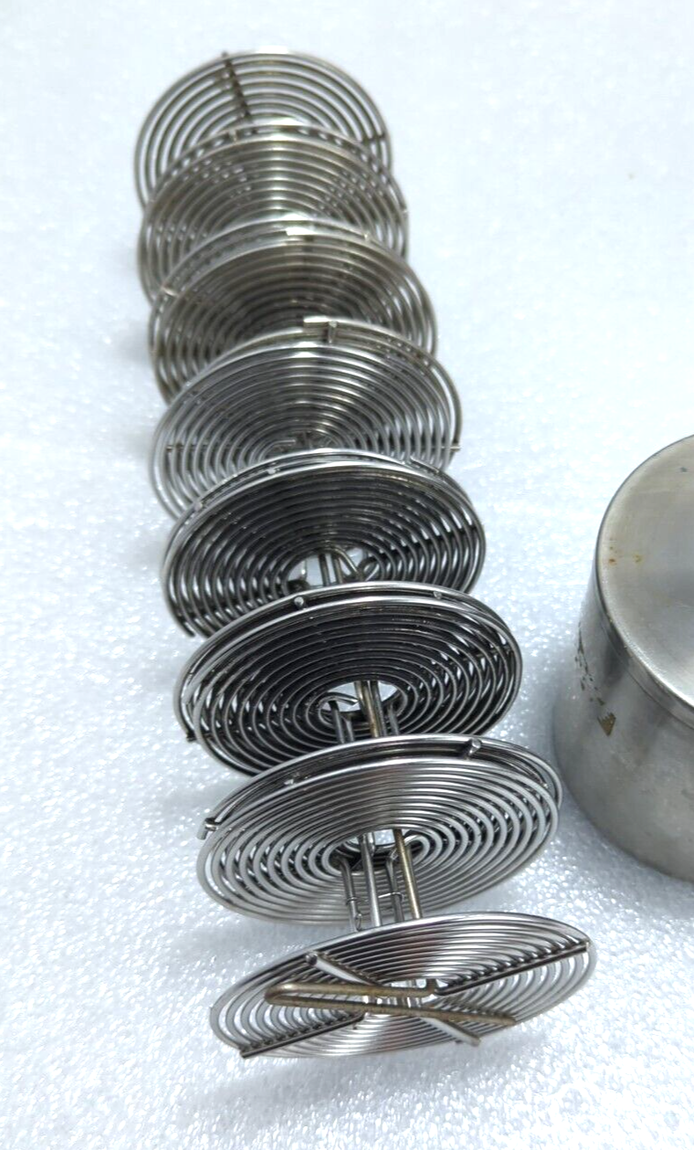 Nikor stainless steel developing tank w/solid cap, 12.5" with (7) 35mm ...